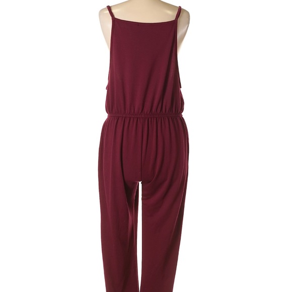 Ambiance | Pants & Jumpsuits | Ambiance Maroon Jumpsuit Romper | Poshmark